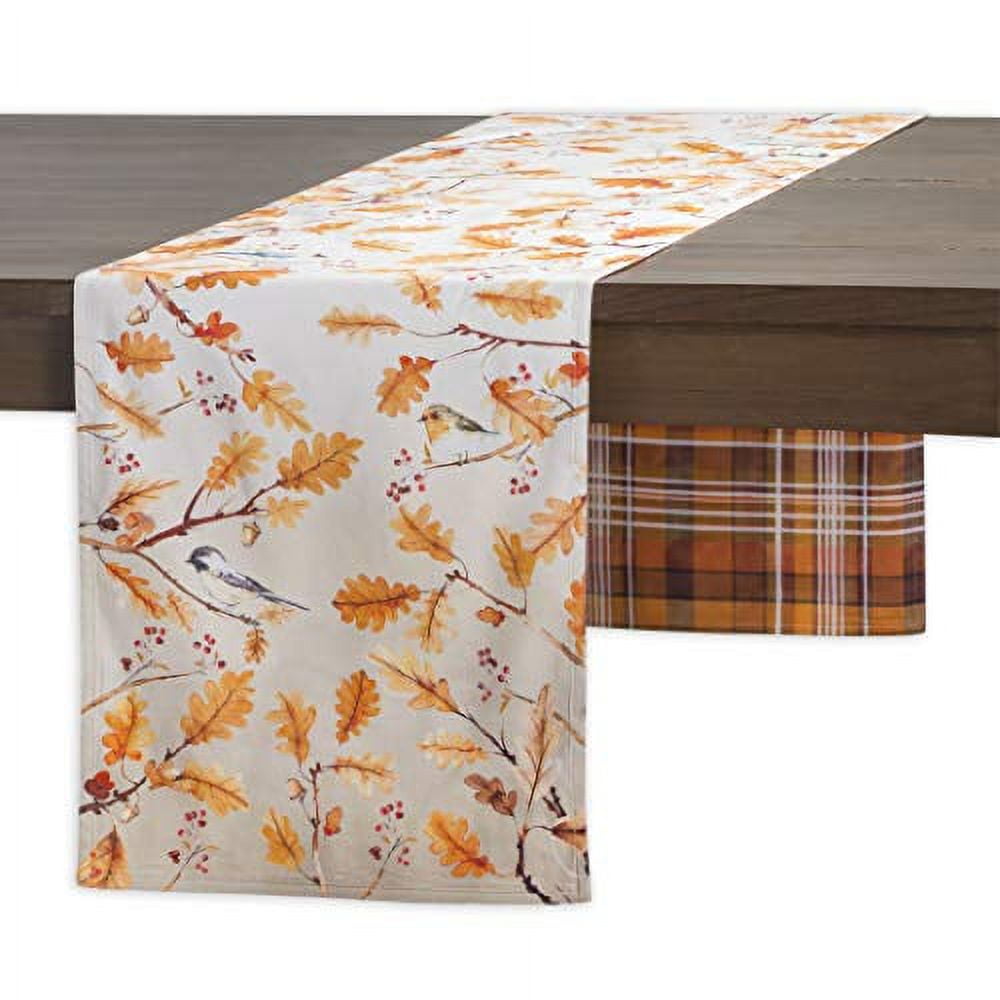 Maison d' Hermine Oak Leaves 100% Cotton Table Runner for Party Dinner ...