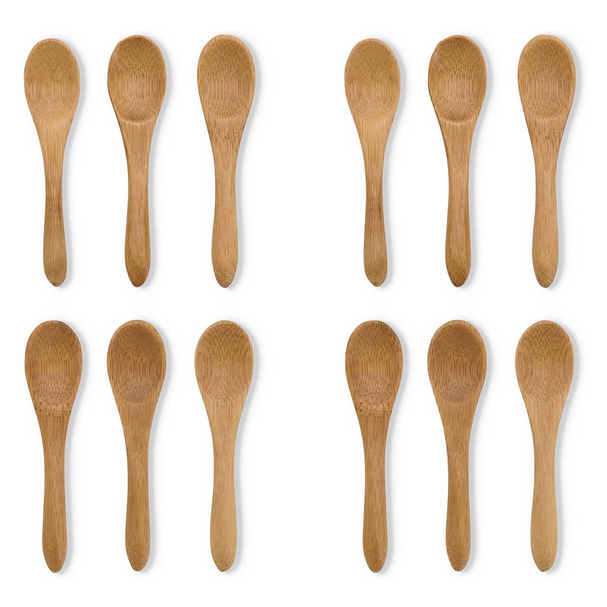 Maison du Fromage Reusable Mini Serving Spoons, Burnished Bamboo, Set ...