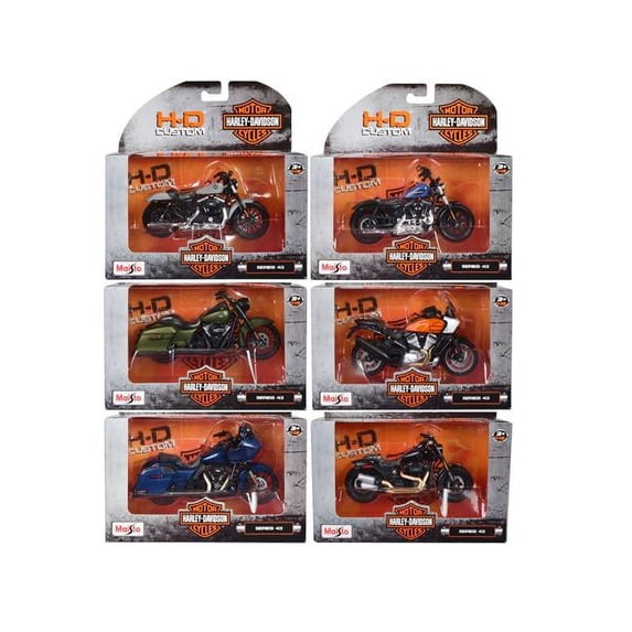 Maisto 31360-43 Harley-Davidson Motorcycles Set with Series 43 1-18 ...