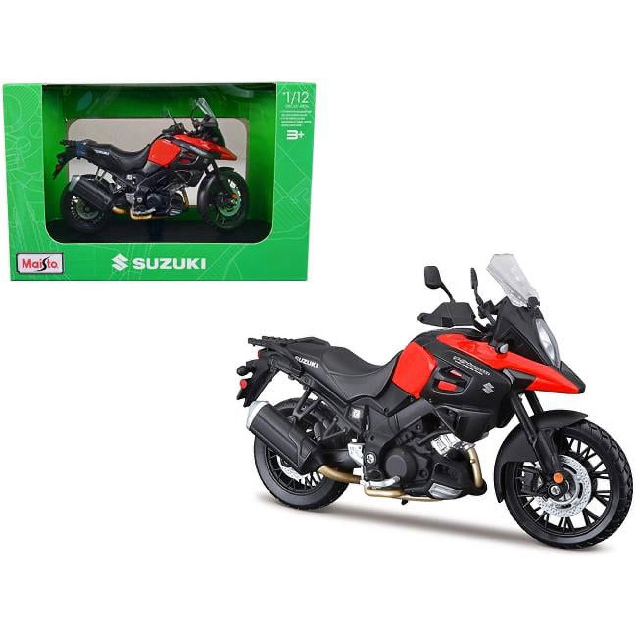 Suzuki V-Strom 1000 Red and Black with Plastic Display Stand 1/12 ...