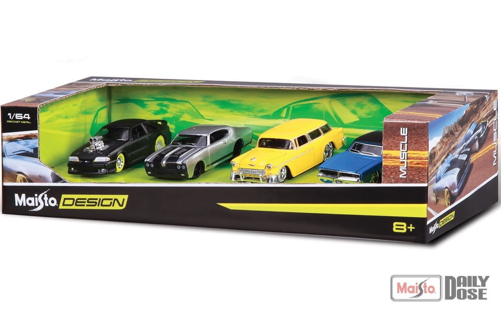 Maisto Design: Classic Muscle 4-Pack 1:64 scale - Walmart.com