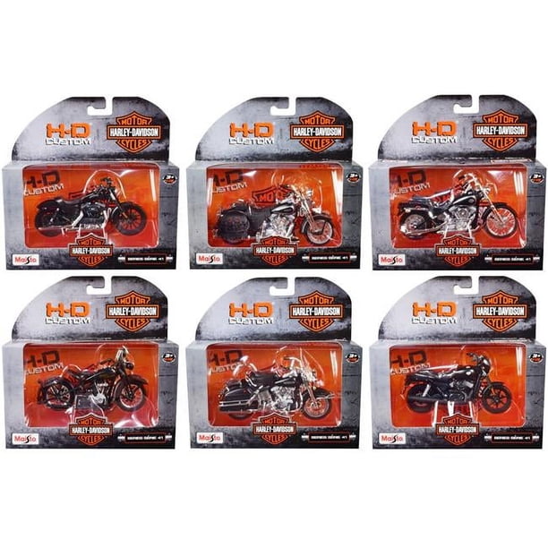Maisto Harley-Davidson Motorcycles 6 Piece Set Series 41 1 by 18 Scale ...