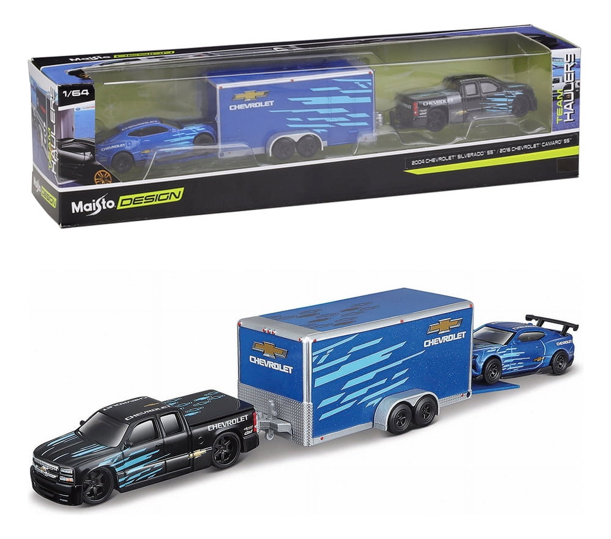 Maisto Metal Mini Cars 2004 Chevrolet Silverado 2016 Camaro - Walmart.com