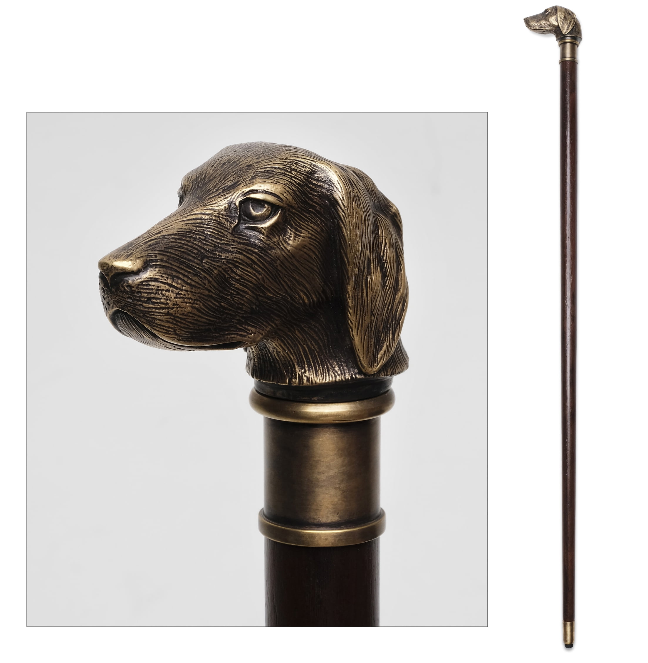 Maitland-Smith 35-Inch Elegant Decorative Walnut Walking Cane with ...