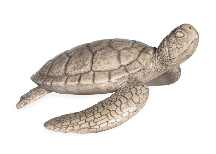 Maitland-Smith Shelldon Tortoise Decorative Accessory, Grey Wash Finish ...