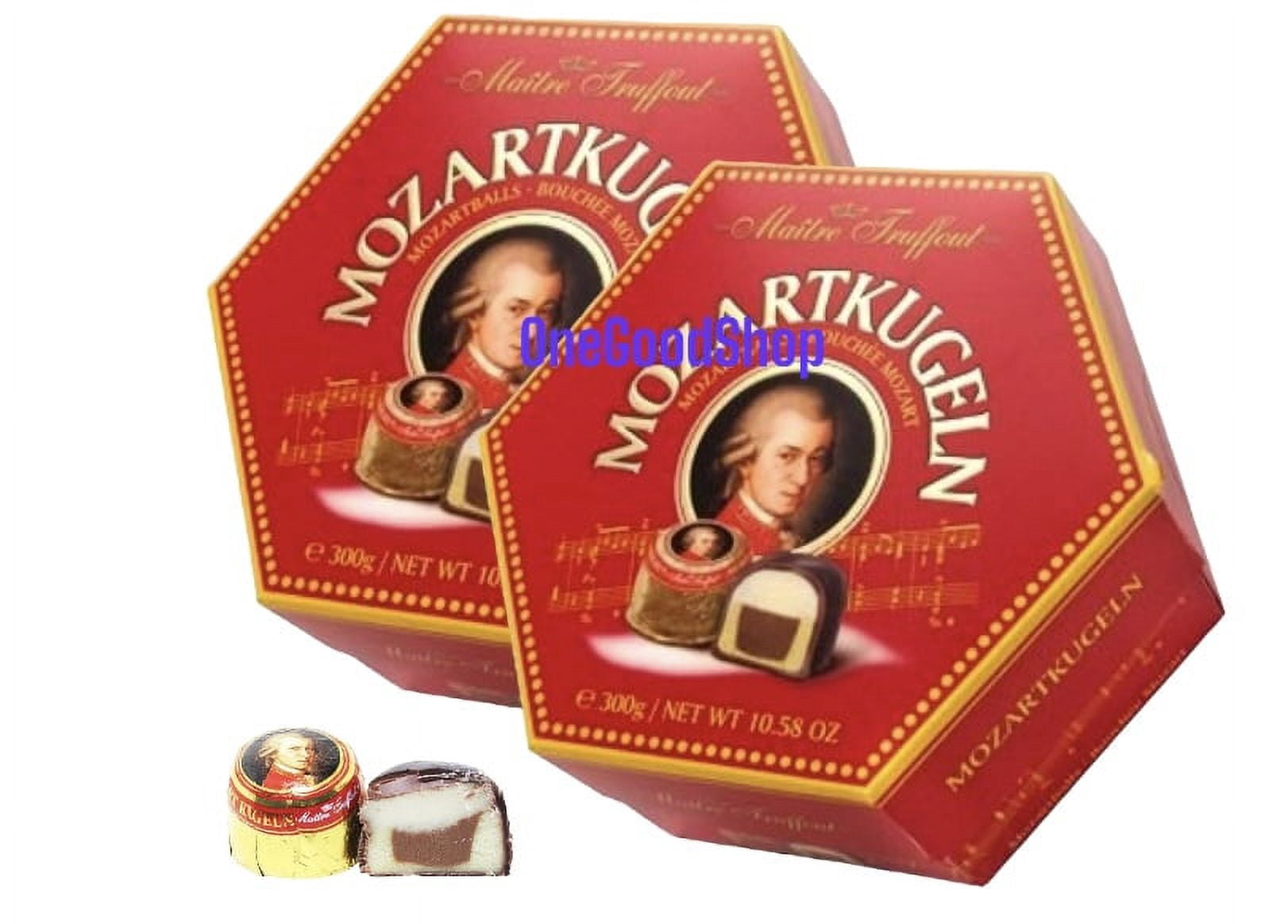 Maitre Truffout Mozart Marzipan Chocolate Balls, Pistachio & Hazelnut ...