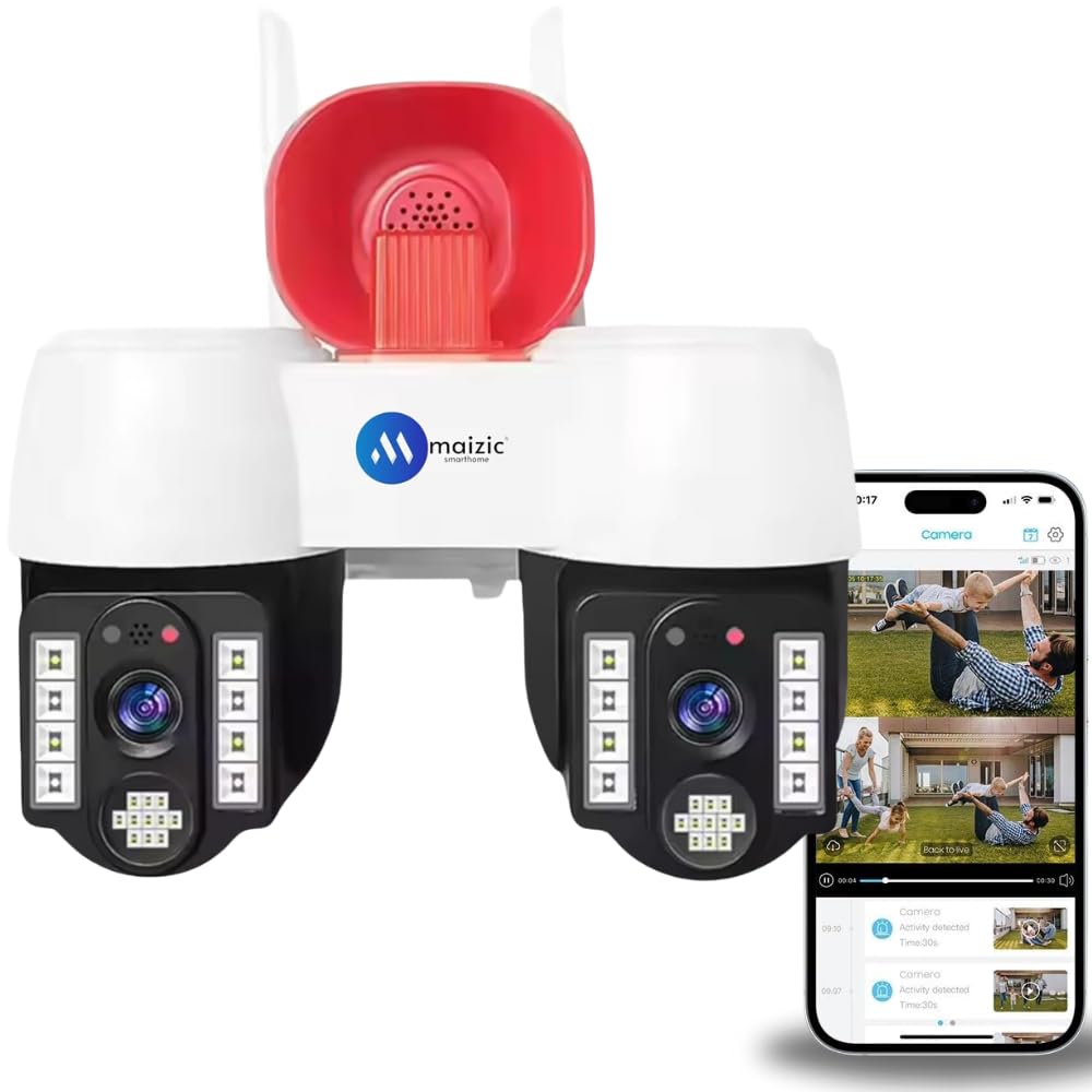 Maizic Smarthome 2in1 2K FHD Siren WiFi Wireless Outdoor Camera with ...