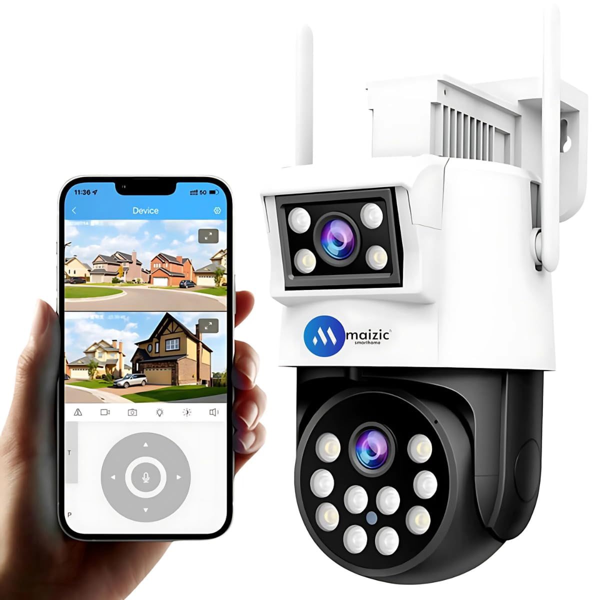 Maizic Smarthome Srihome Supercam Dual Lens 5MP5MP FHD WiFi Outdoor ...