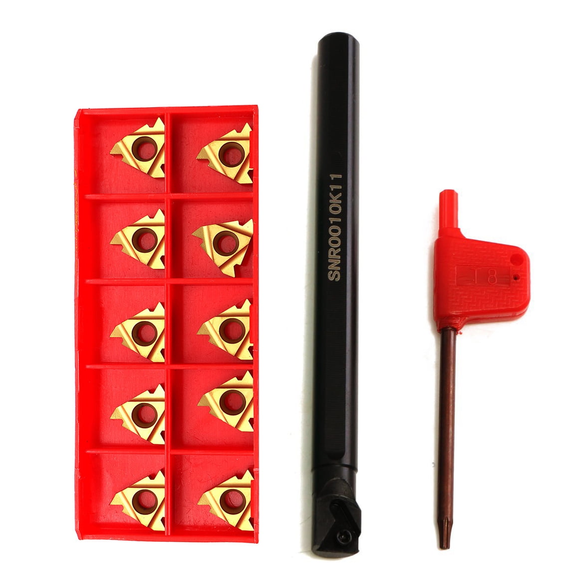 Maizoon CNC Internal Lathe Threading Boring Bar Holder + 10Pcs 11IR A60 ...