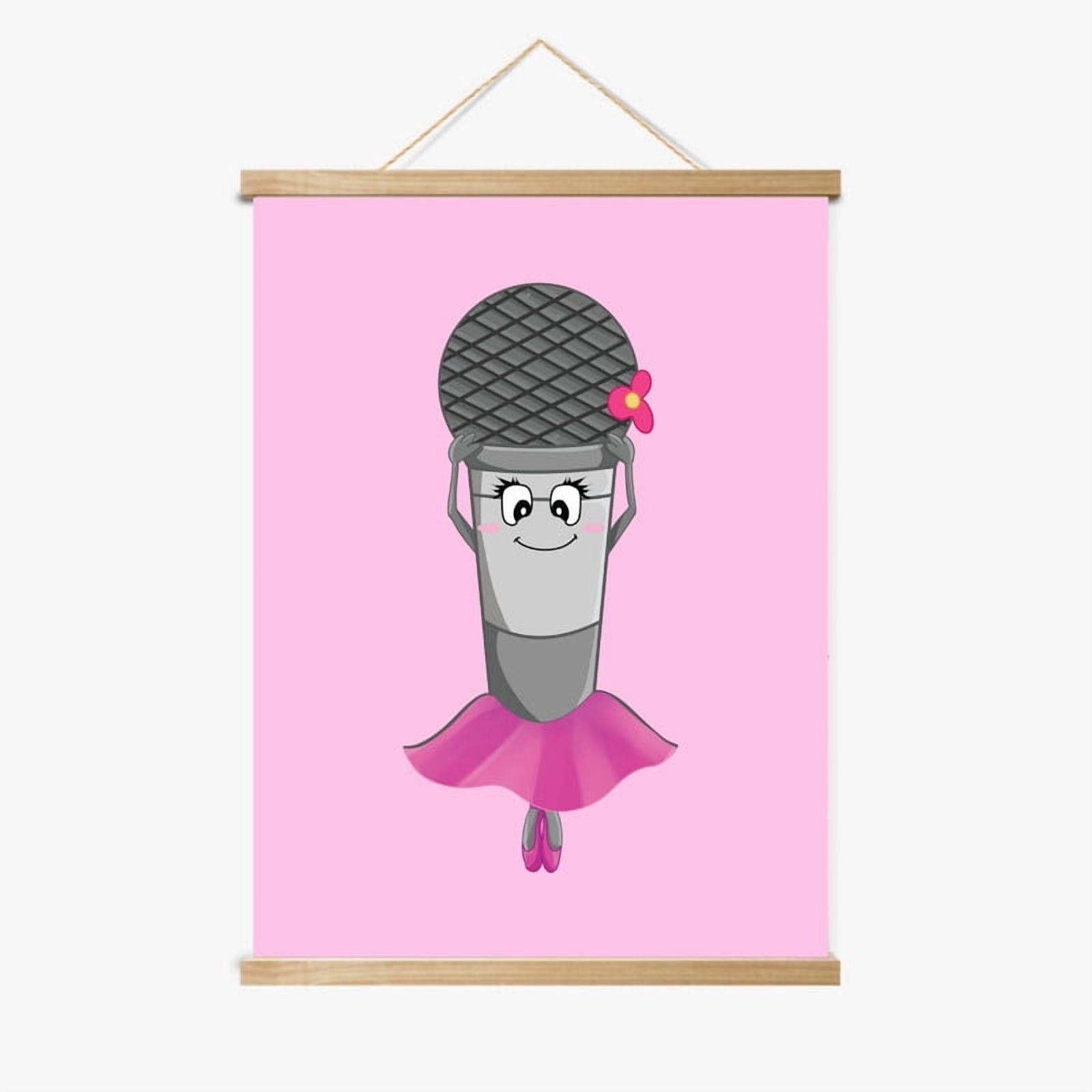 Maizy the Microphone Magnetic Wood Frame Hanger by Dancing Littles ...