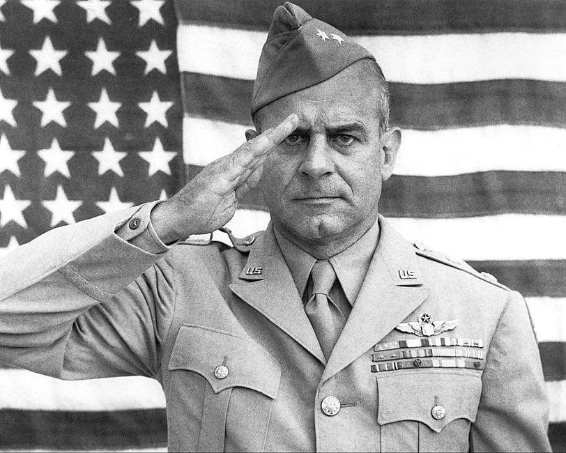 Maj. Gen. Jimmy Doolittle Salutes Style - A - 24x36 Inch Laminated ...