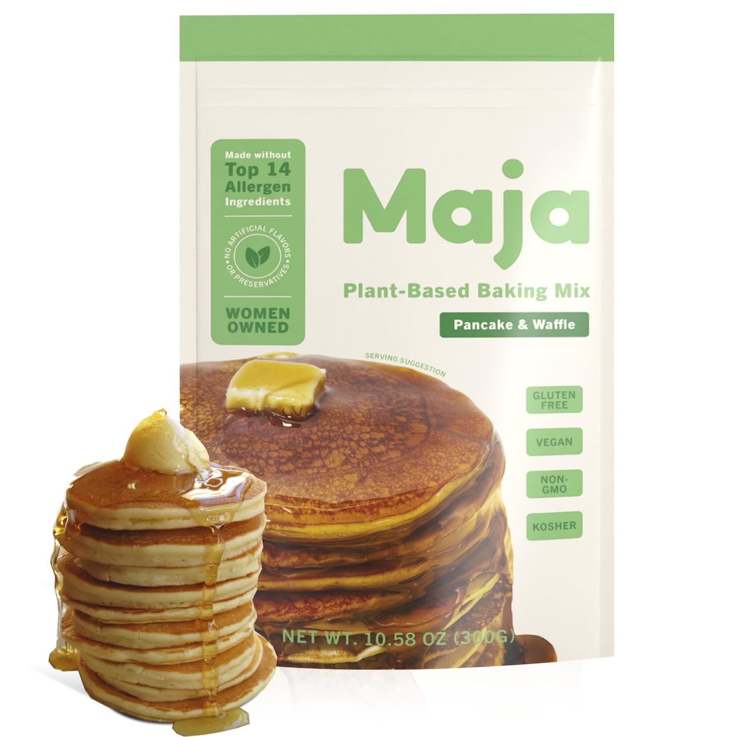 Maja Plant-Based Pancake Mix KEF16 - Pack of 2 Mix, 2 x 10 Vegan ...