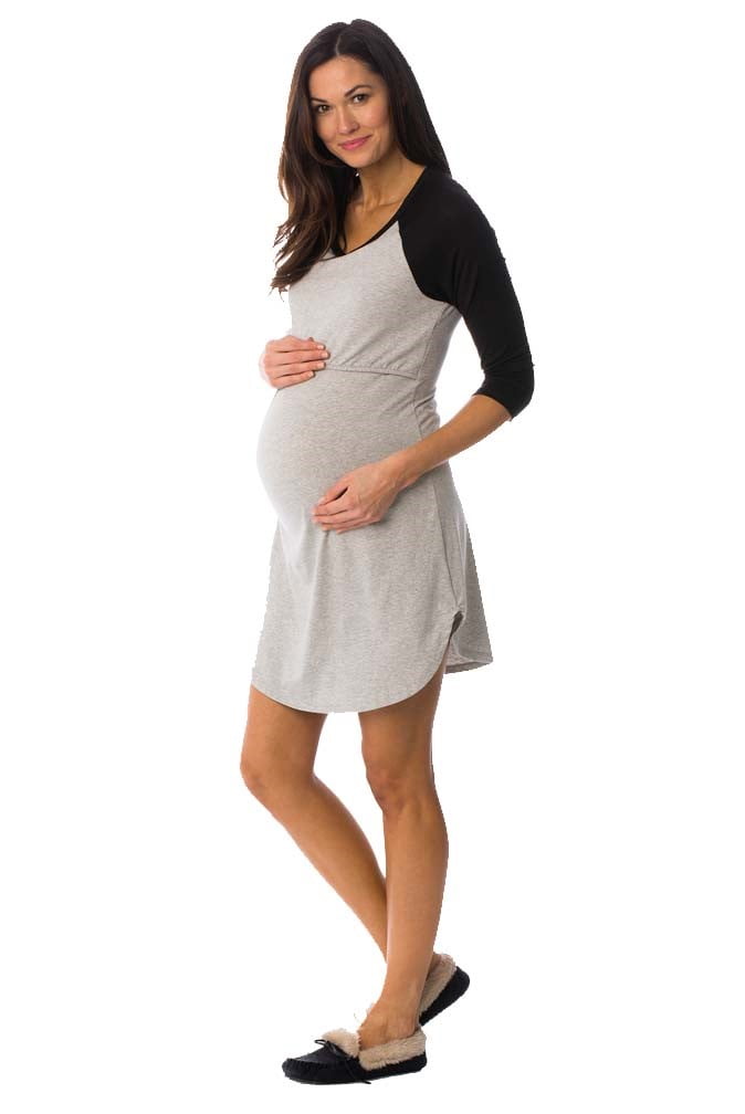 Majamas The Late Night Shirt Maternity Nursing Nightshirt - Walmart.com