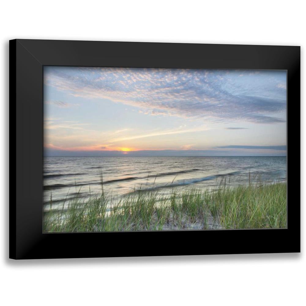 Majchrowicz, Alan 14x11 Black Modern Framed Museum Art Print Titled - Lake Michigan Sunset III ...