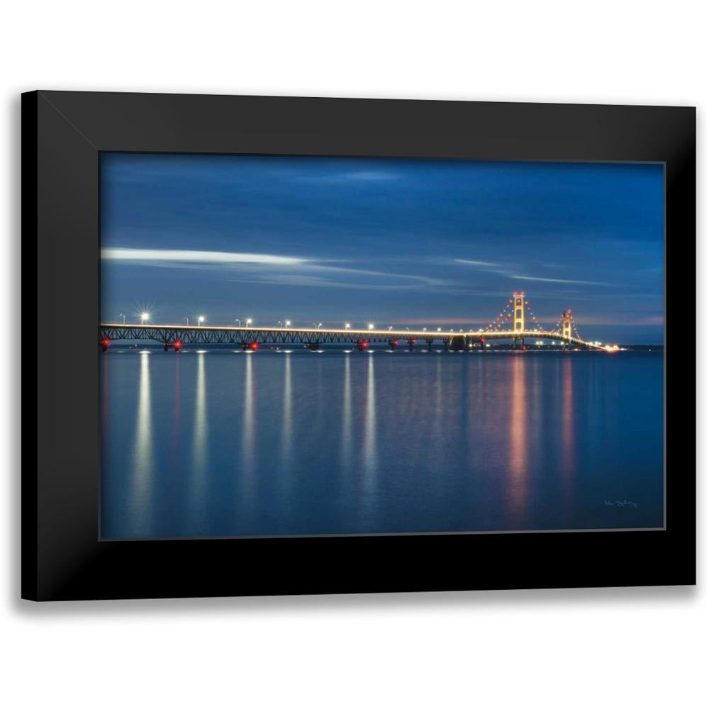 Majchrowicz, Alan 14x11 Black Modern Framed Museum Art Print Titled - Mackinac Bridge - Walmart.com