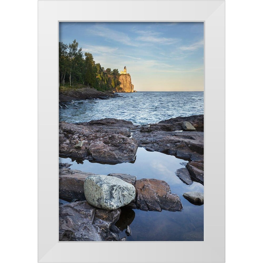 Majchrowicz, Alan 17x24 White Modern Wood Framed Museum Art Print Titled - Split Rock Lighthouse ...