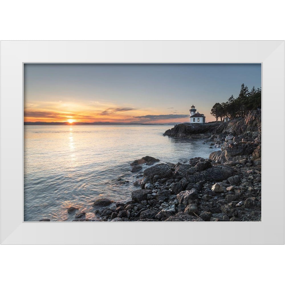 Majchrowicz, Alan 18x13 White Modern Wood Framed Museum Art Print Titled - Lime Kiln Lighthouse ...