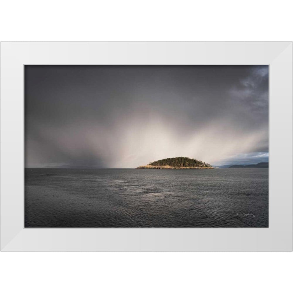 Majchrowicz, Alan 32x23 White Modern Wood Framed Museum Art Print Titled - Deception Pass Island ...