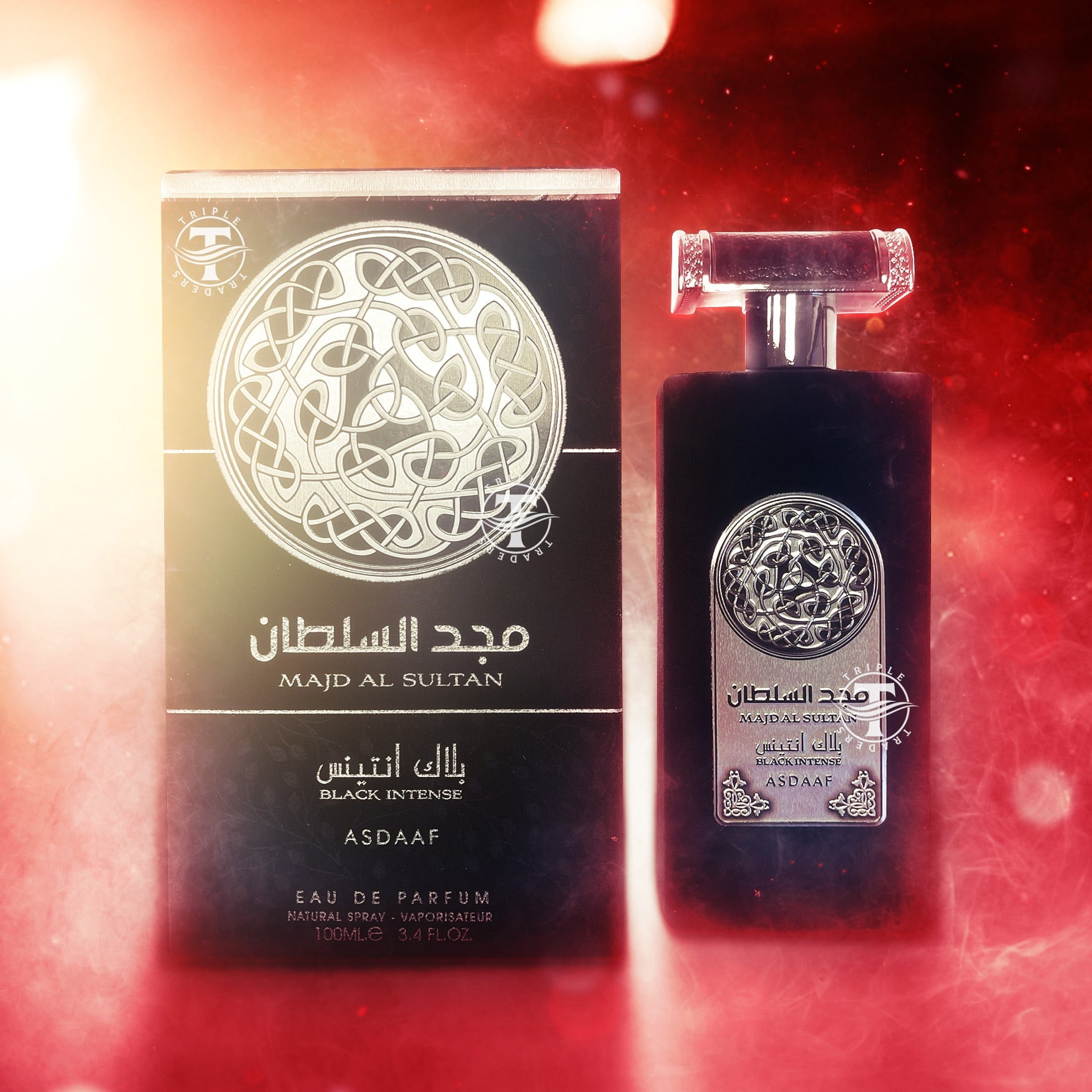 Asdaaf Majd Al Sultan Black Intense EDP Perfume, Unisex, 100ML ...