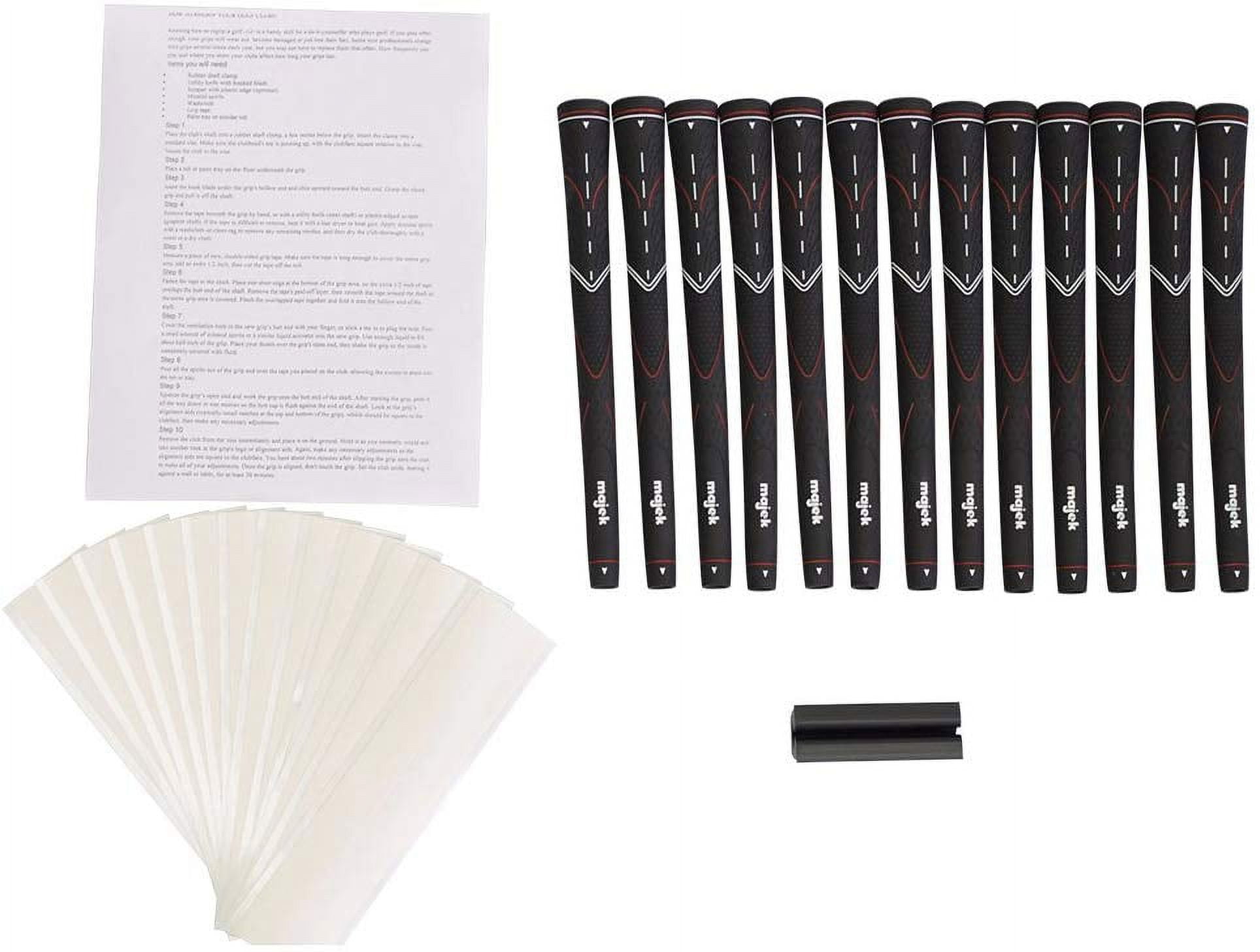 Majek Men's Golf Grips Midsize Black Tour Pro and Grip Kit (13 grips ...