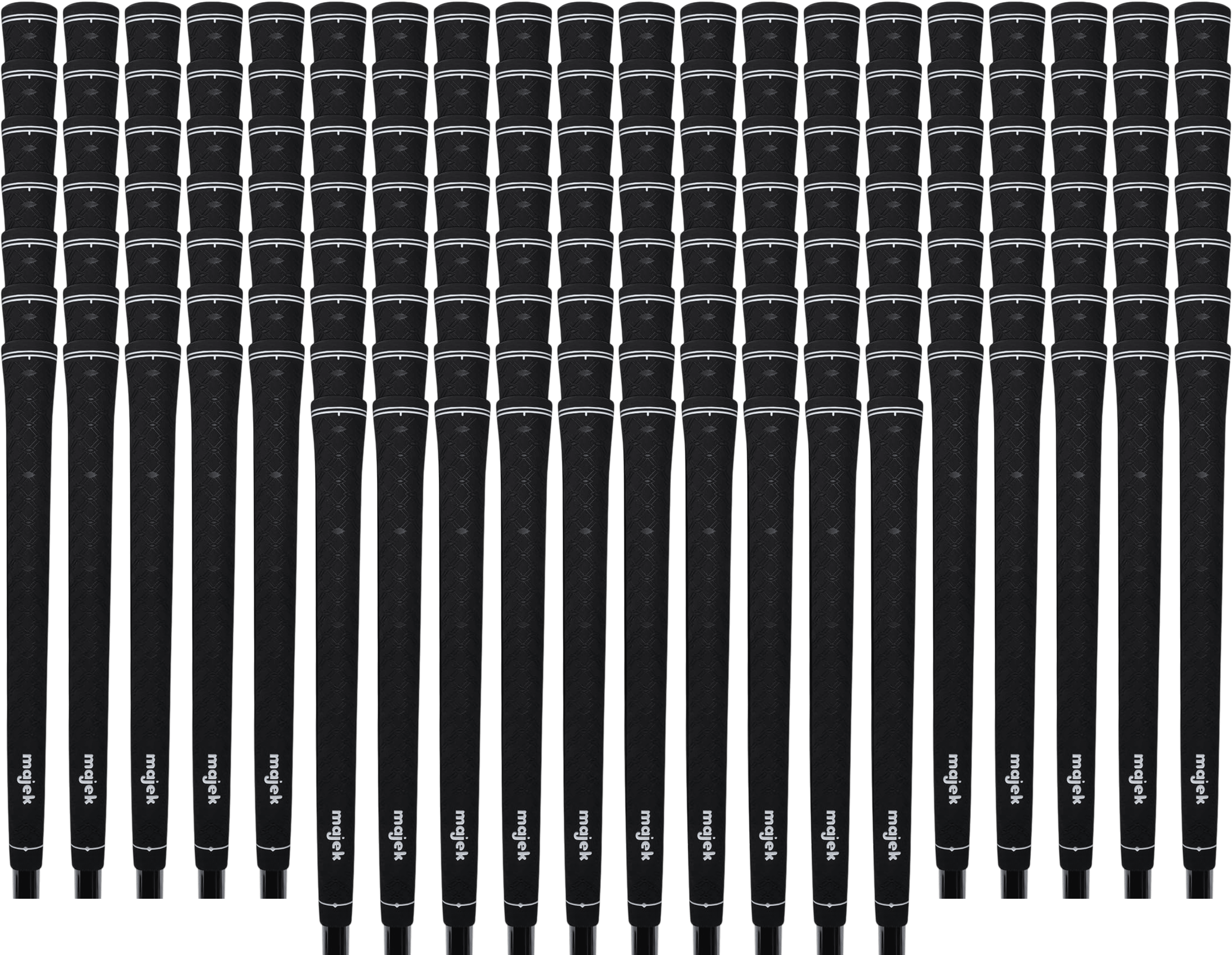 Majek Midsize Size LOGO Tour Pro Soft Black Golf Grips (150 PACK ...