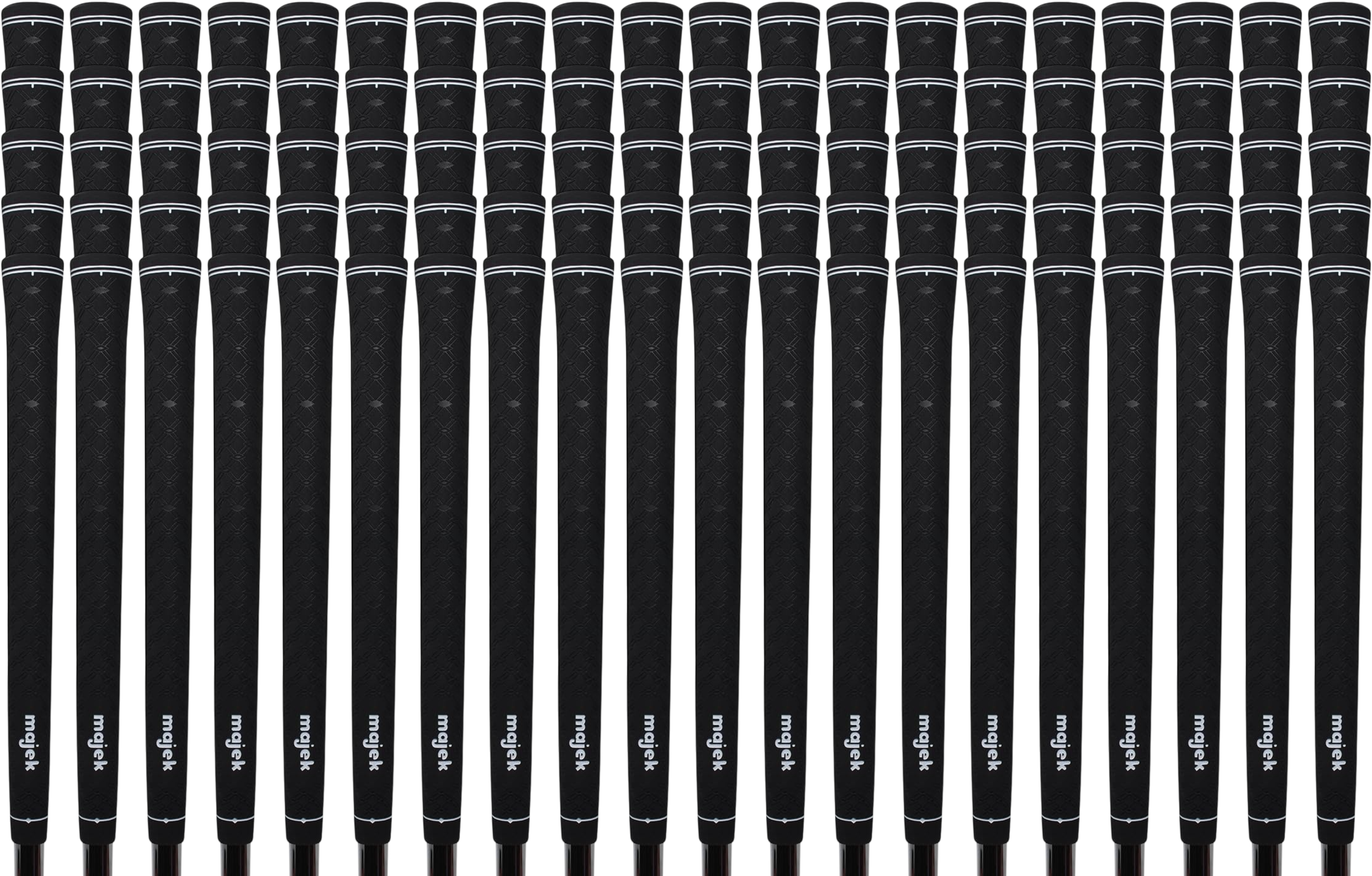 Majek Standard Size LOGO Tour Pro Soft Black Golf Grips ( 100 PACK ...