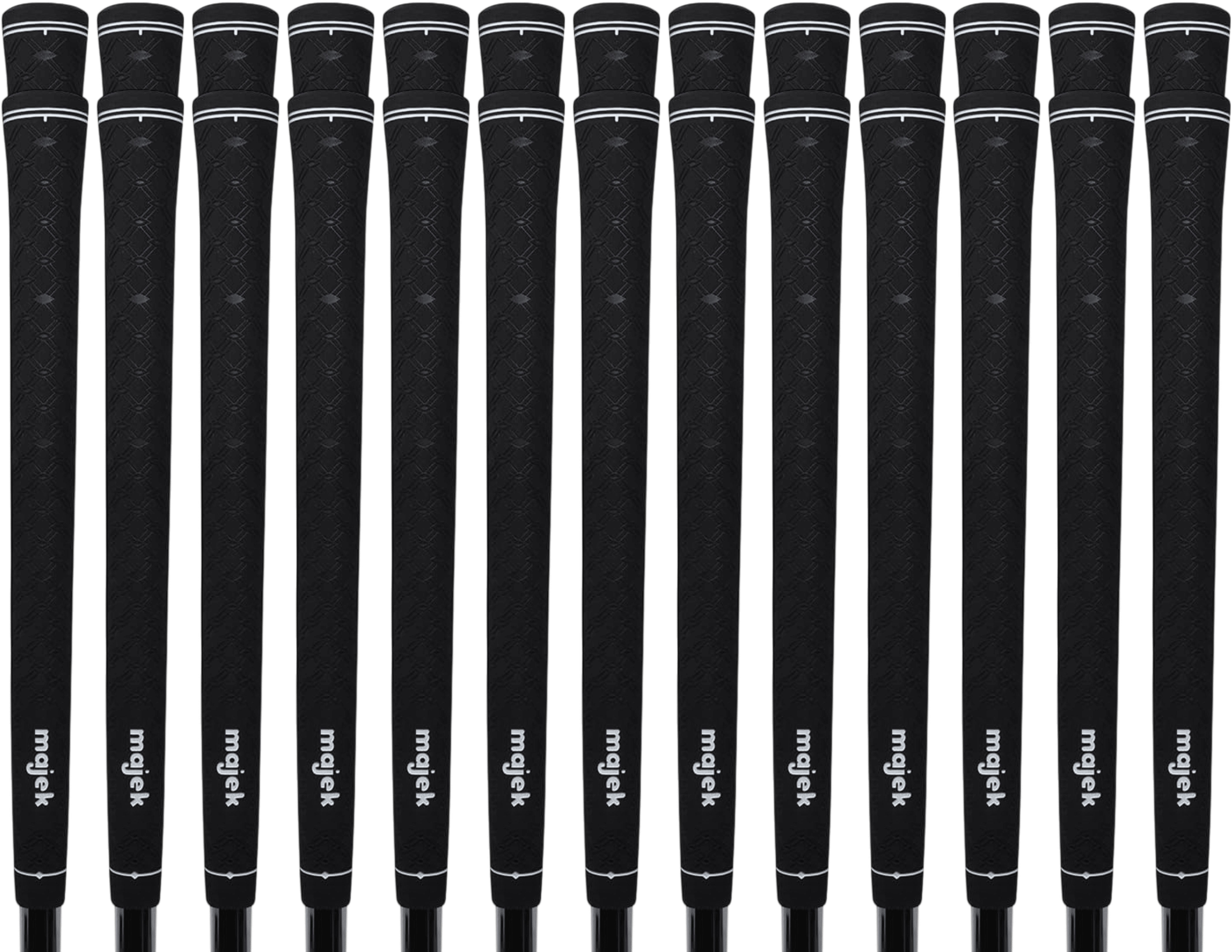 Majek Standard Size LOGO Tour Pro Soft Black Golf Grips (26 PACK ...