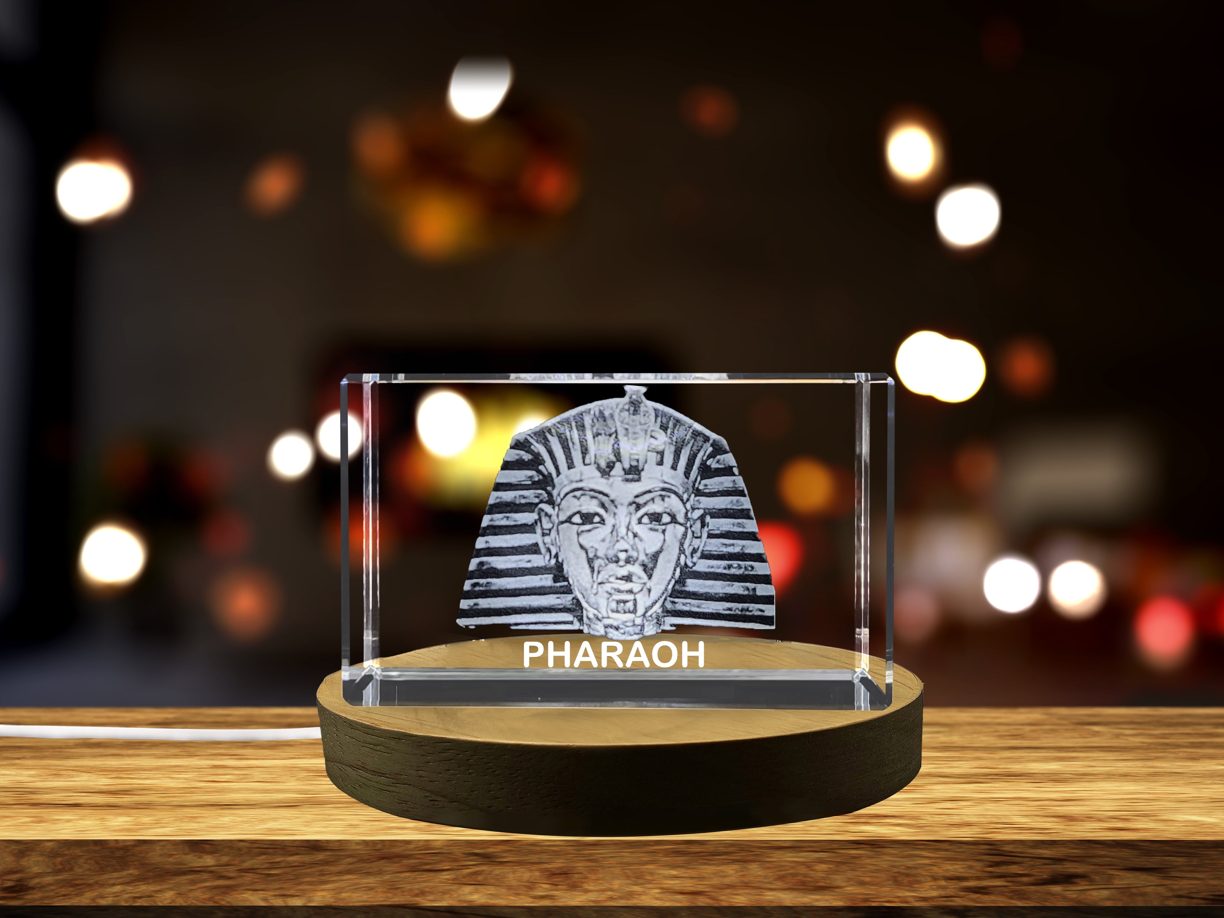 Majestic 3D Engraved Crystal | Pharaoh | Captivating Tribute to Ancient ...