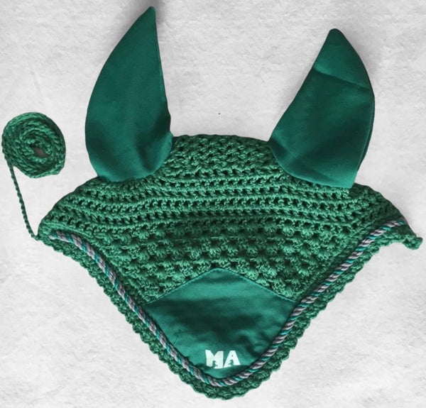 Majestic Ally 2 Pcs Handcrafted Crochet Fly Veil with Ear Net and ...