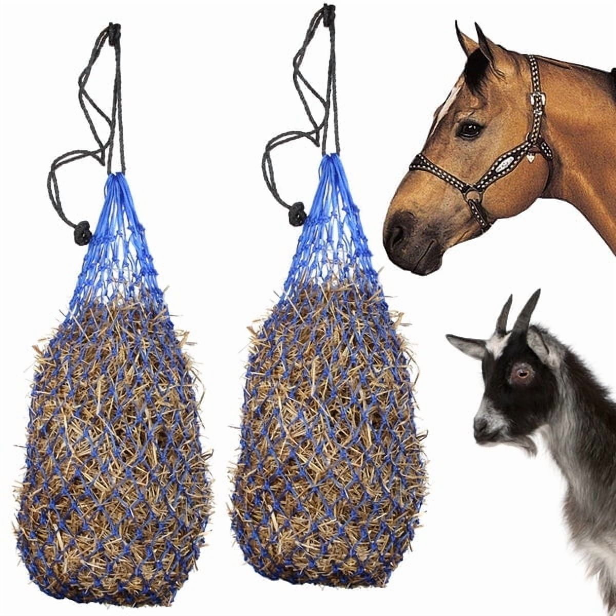 Majestic Ally 2 pcs Slow Feed 40” Poly Hay Net with soft 1.5"x1.5" hole ...
