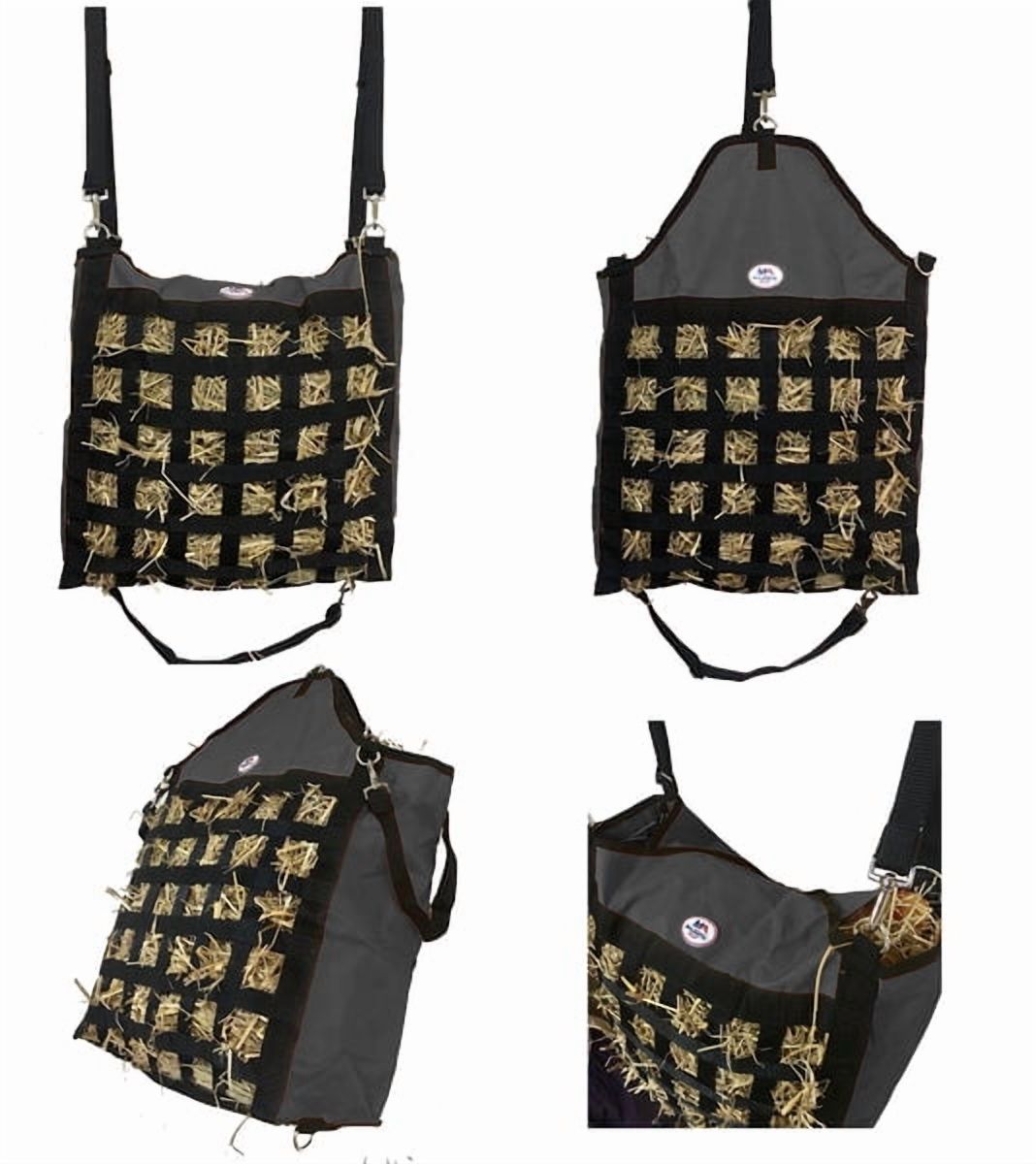 Majestic Ally Slow Feed Hay Bag for Horses, Adjustable Travel Feeder ...