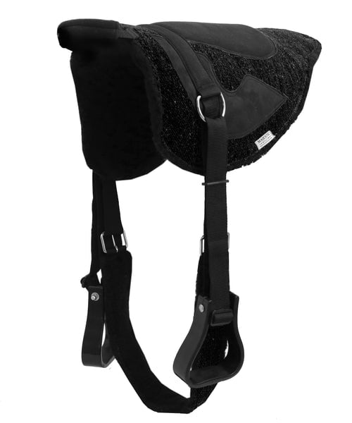 Majestic Ally Solid Bareback Pad Sued Padded Sheet with Girth ...