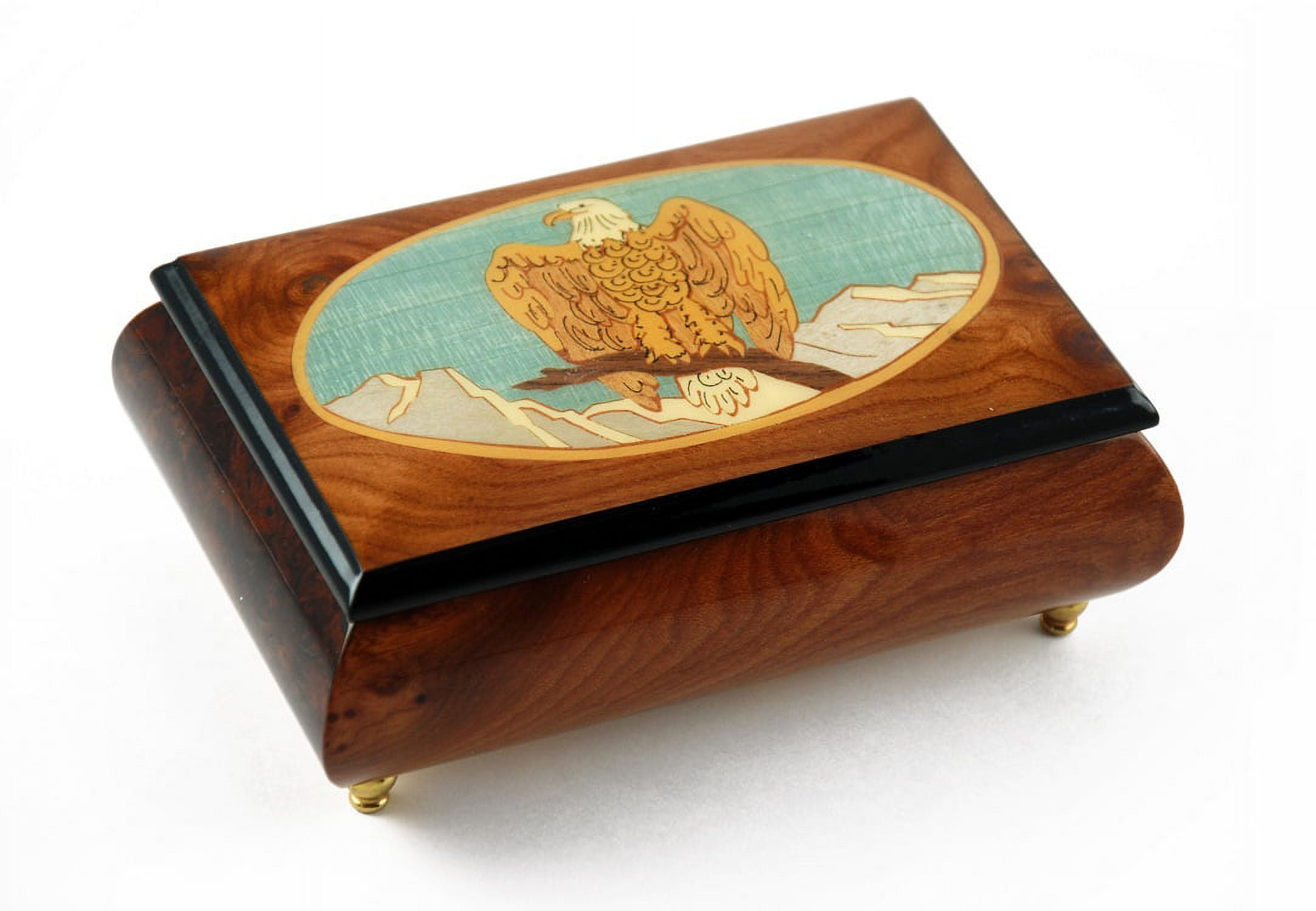 Majestic American Bald Eagle with Frame Inlay Music Box - Walmart.com