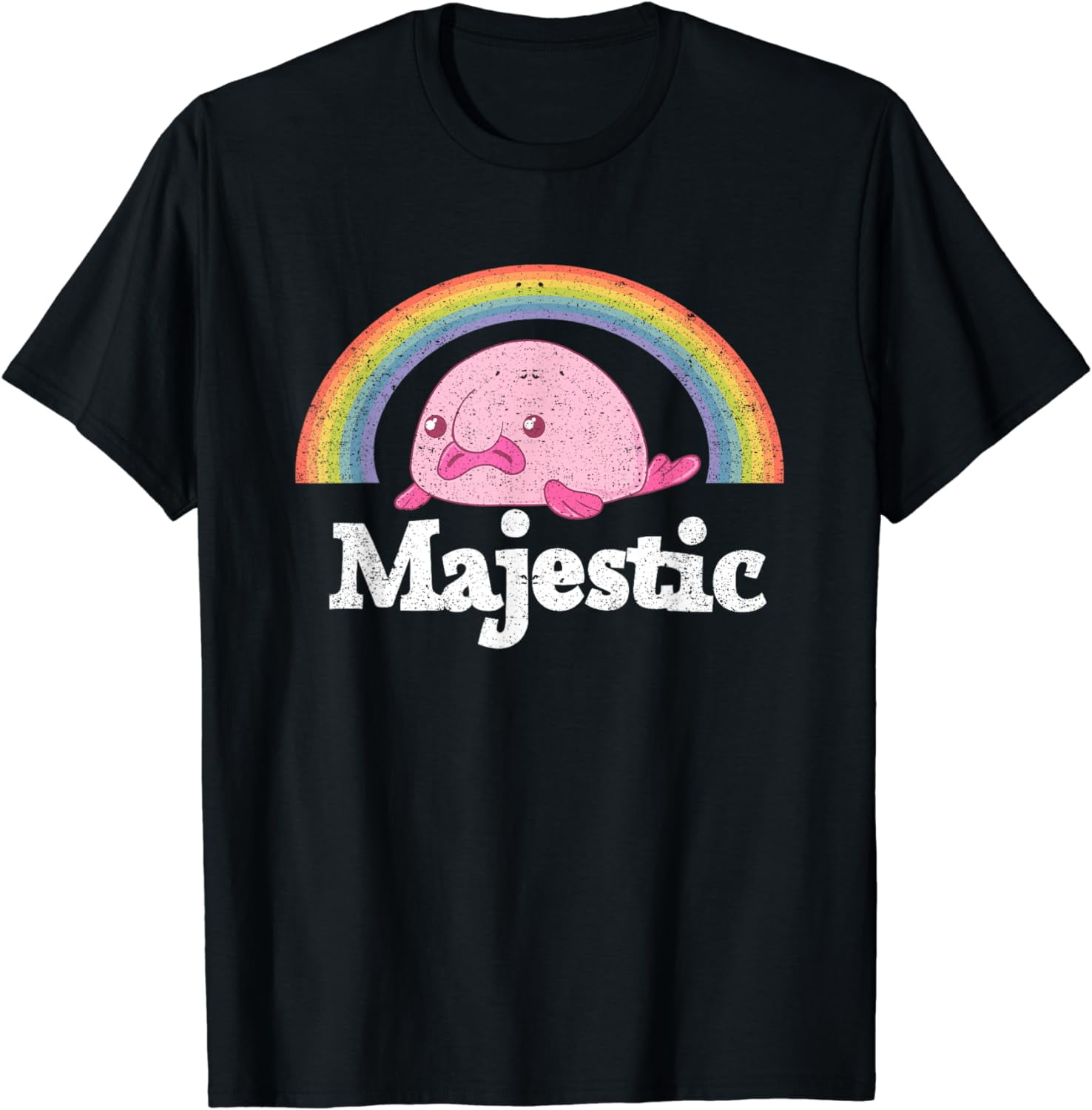 Majestic Blobfish Cute Sea Ocean Creatures Vintage Blob Fish T-Shirt ...