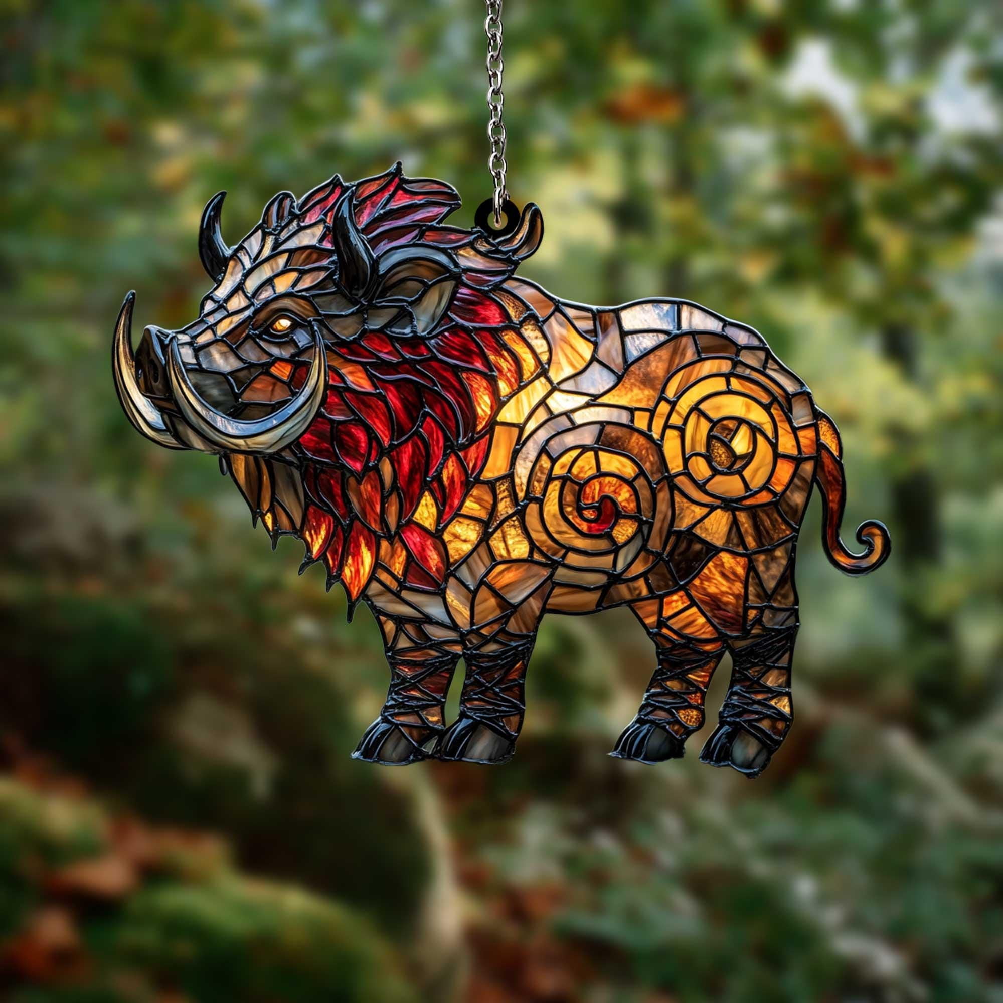 Majestic Boar Warrior Acrylic Suncatcher fullxfull Fantasy Wild Boar ...