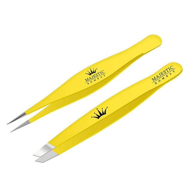 Majestic Bombay Pointy Slanted Tweezers for Women Sharp Tweezers for ...