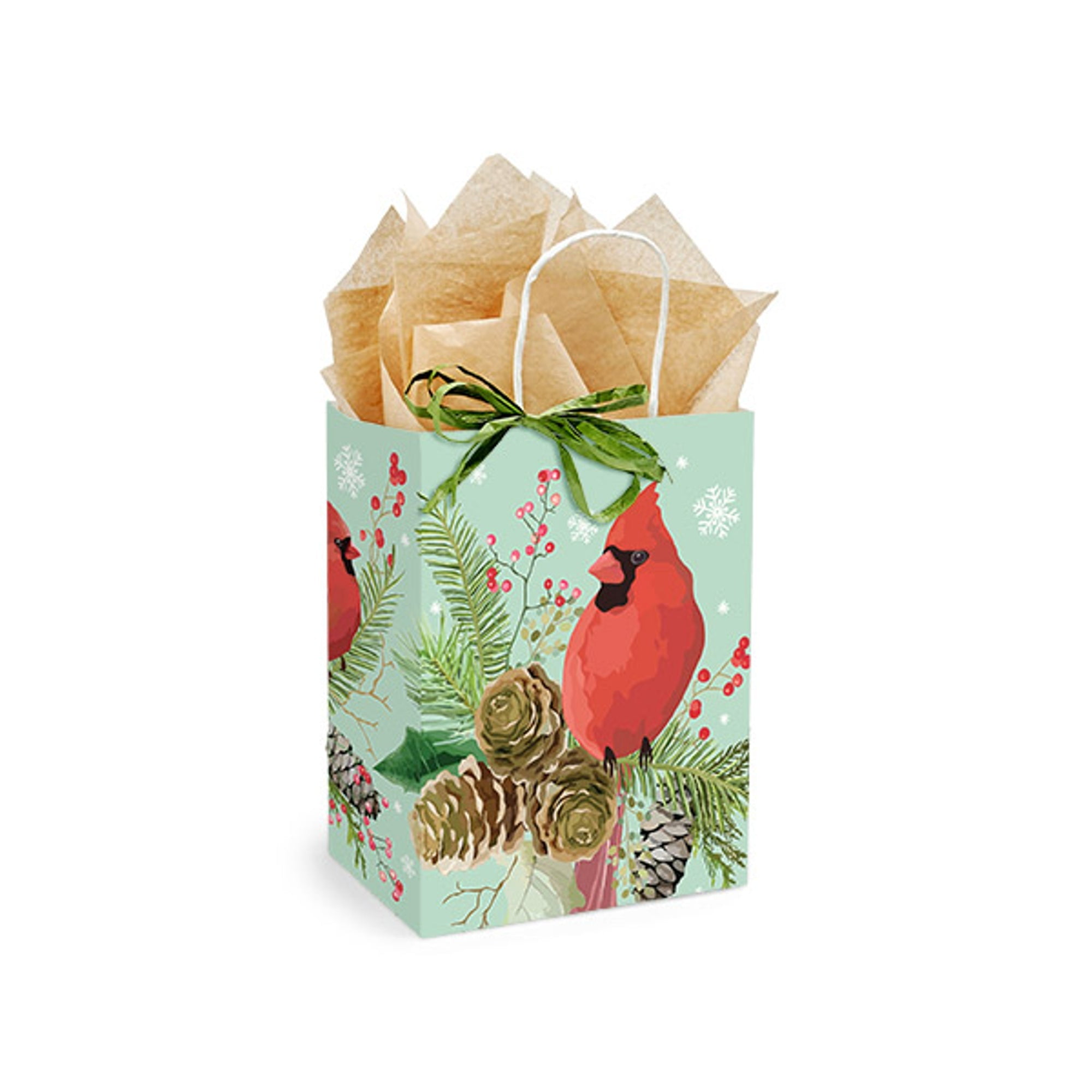 Majestic Cardinal Paper Shopping Bags - 8x4.75x10" - Cub Size - 5 Pack ...