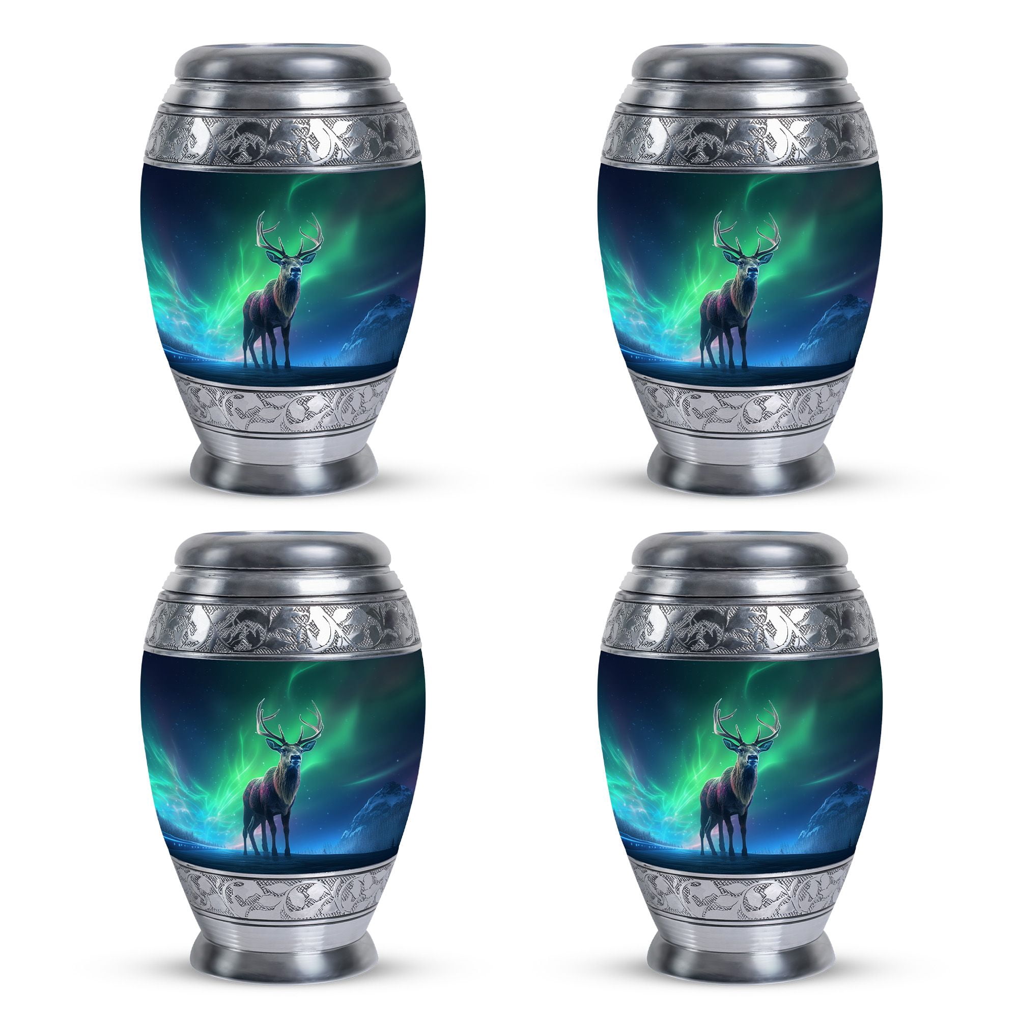 Majestic Deer Miniature Urn - Urn For Ashes For Men - Metal Urns For ...