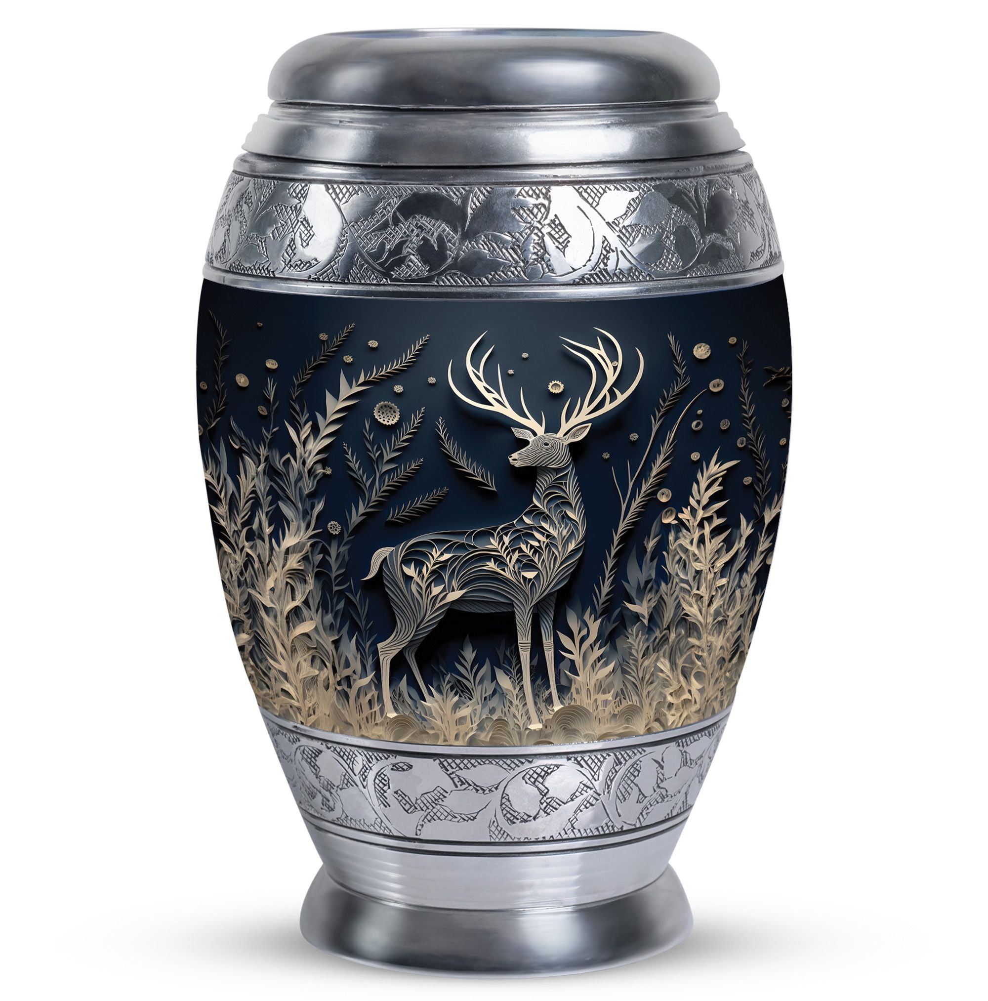 Majestic Deer In Winter Large Cremation Urns, Cremation Urn, Urn For ...