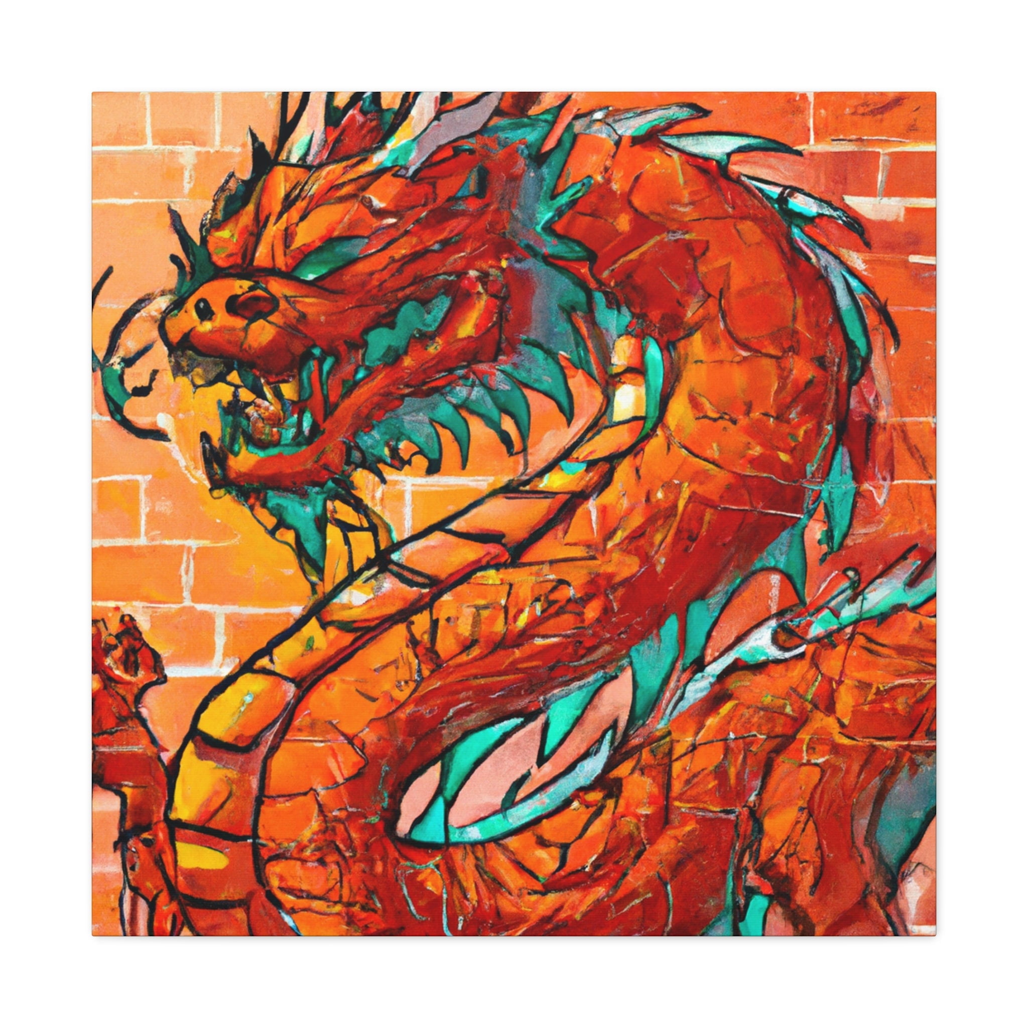 "Majestic Dragon Mural" - Canvas - Walmart.com