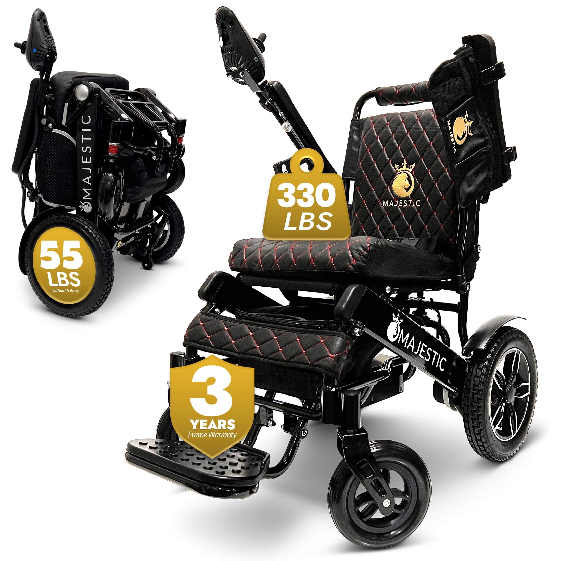 Majestic Electric Wheelchairs for Adults, Foldable Lightweight Electric ...