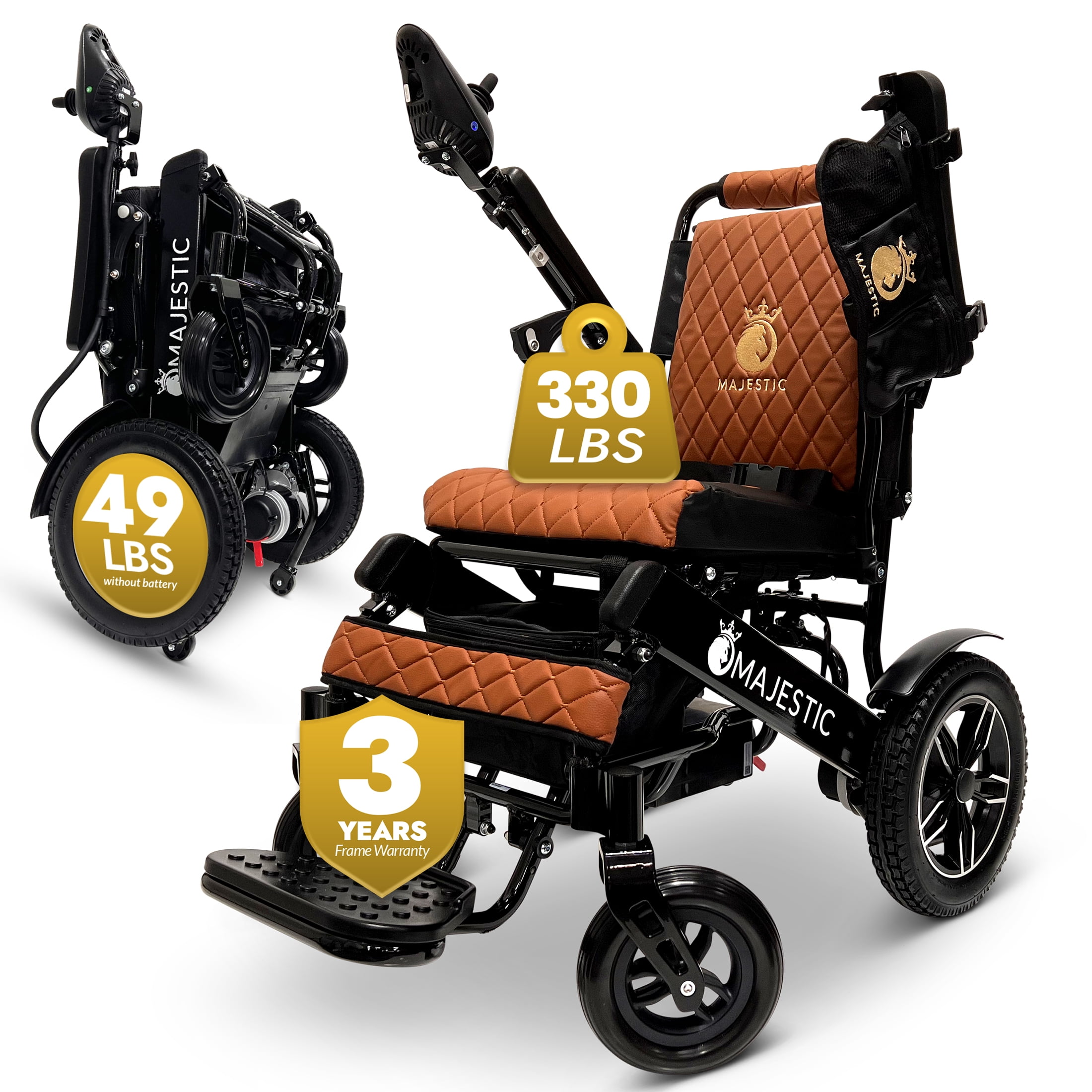 Majestic Electric Wheelchairs for Adults, Foldable Lightweight Electric ...
