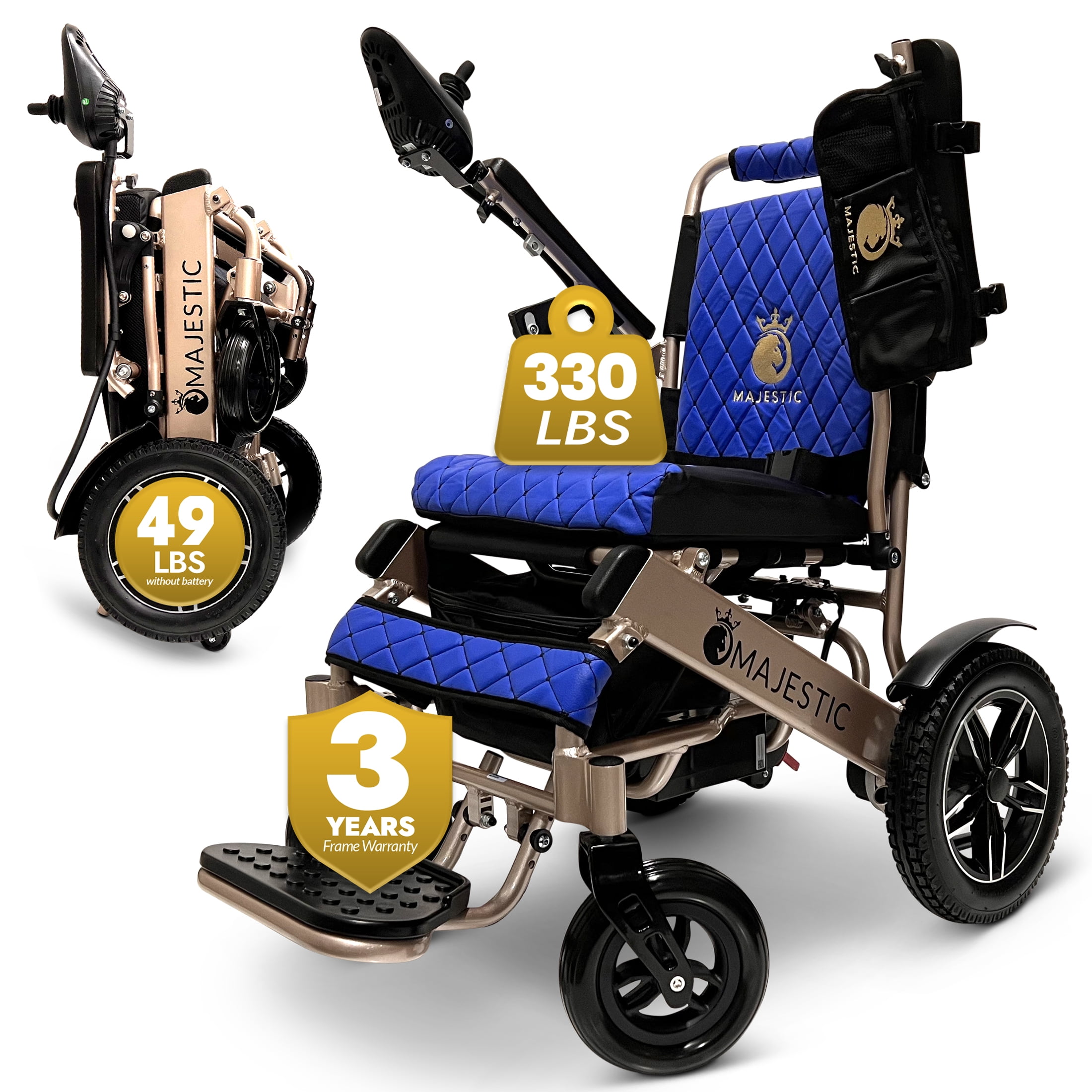 Majestic Electric Wheelchairs for Adults, Foldable Lightweight Electric ...