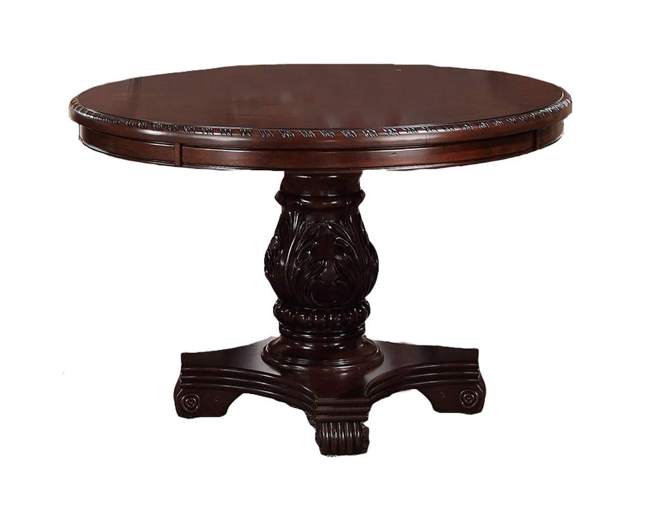 Majestic Formal Dining Room Table Brown 1pc Dining Table Only Pedestal ...