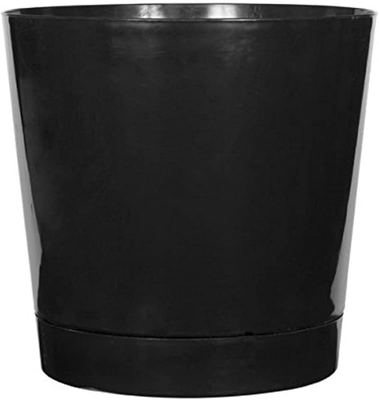 Majestic Full Depth Round Cylinder Pot, Glossy Black, 14-Inch (10148 ...
