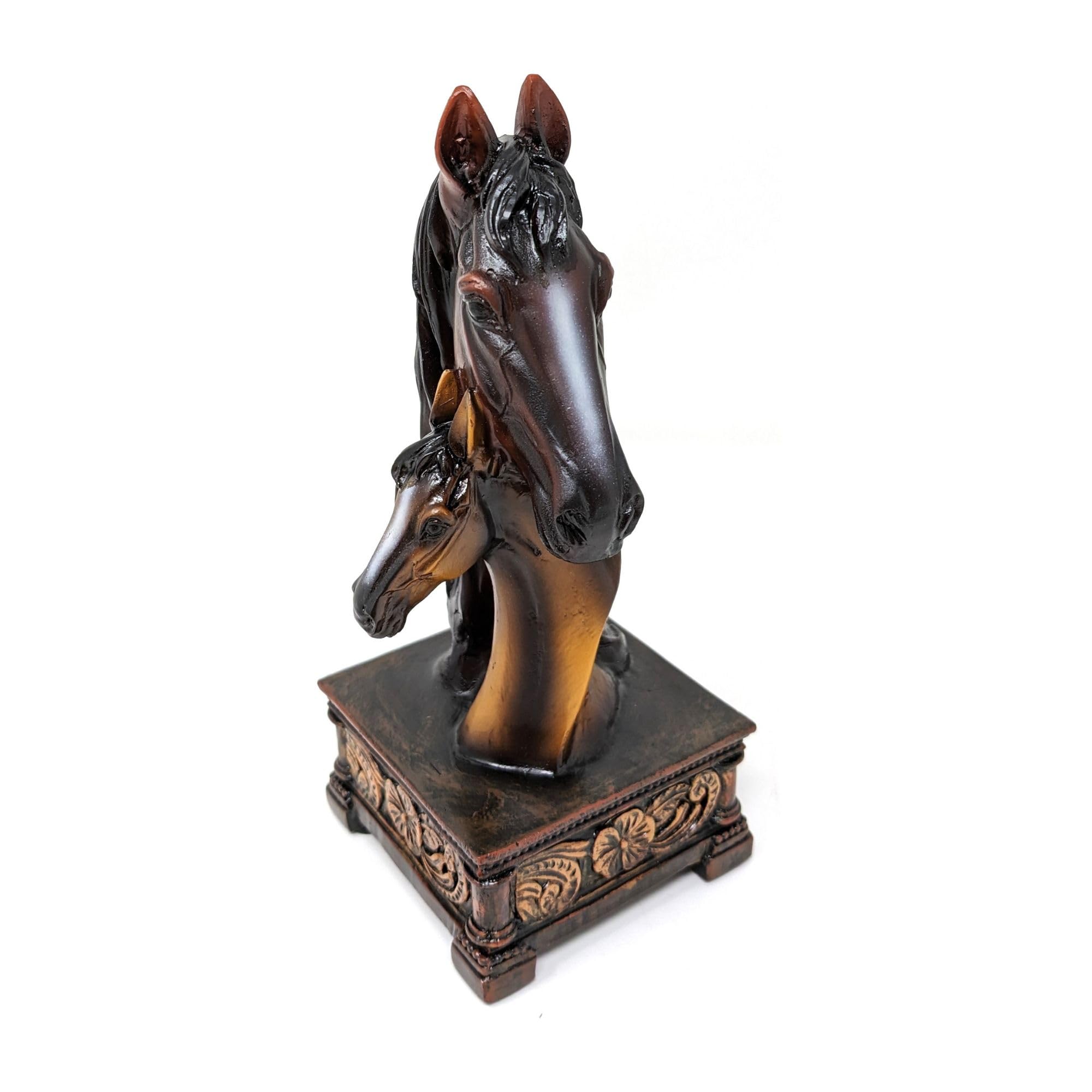 Majestic High-Quality Resin Horse and Foal Bust Animal Statue - Elegant ...