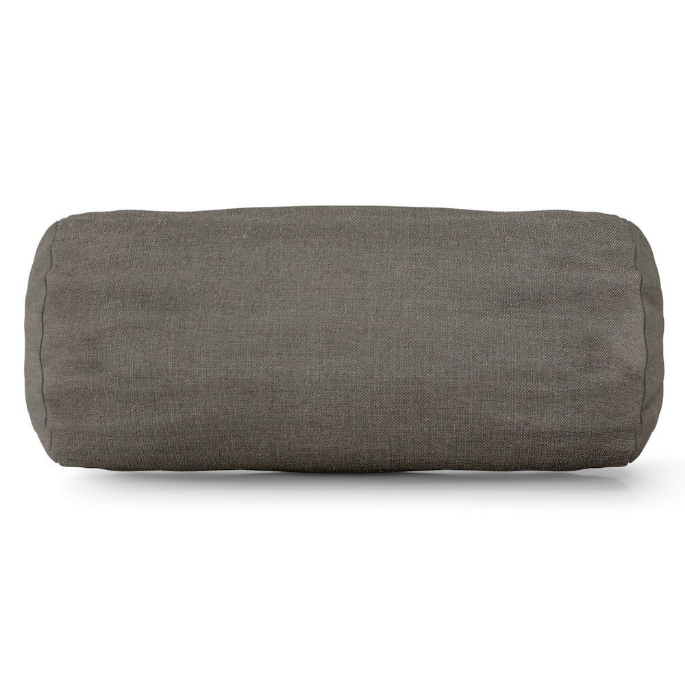 Majestic Home Goods Decorative Gray Wales Round Bolster Pillow ...