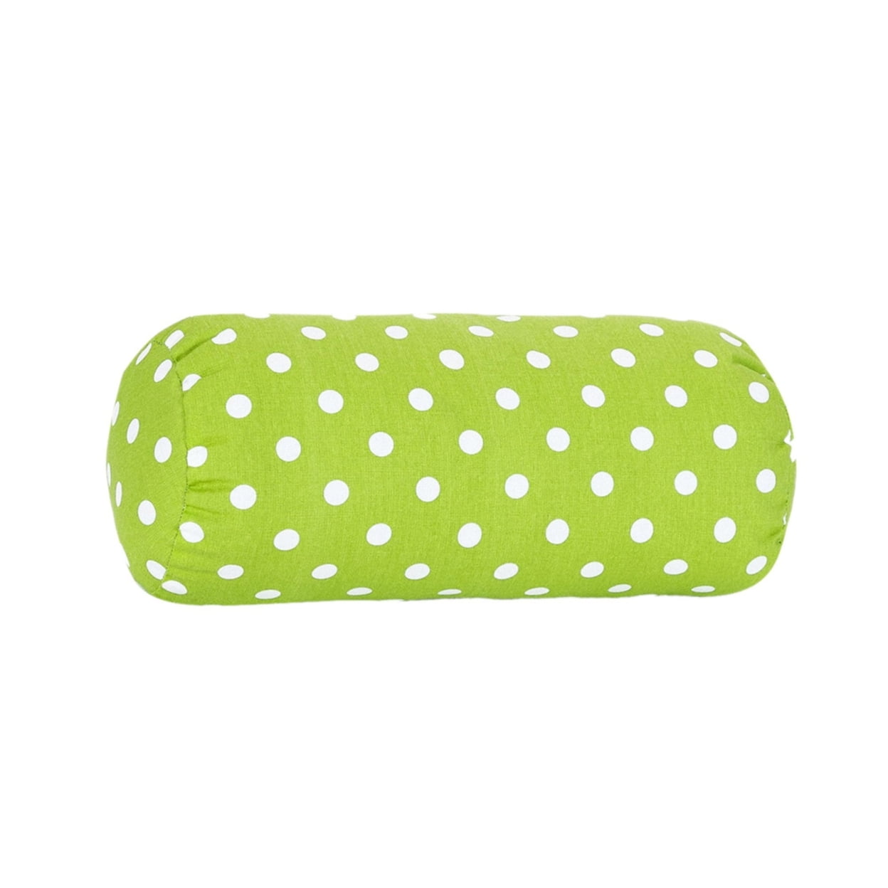 Majestic Home Goods Decorative Lime Small Polka Dot Round Bolster ...