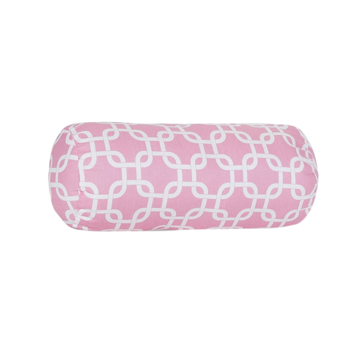 Majestic Home Goods Decorative Soft Pink Links Round Bolster Pillow ...