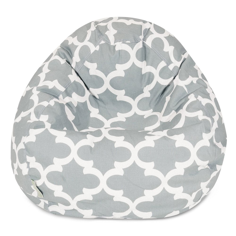 Majestic Home Goods LG Gray Trellis Small Classic Bean Bag - Walmart.com